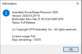 运行PowerShape或PowerMill Modeling时显示“许可使用：剩余整天： -xxxxxx”