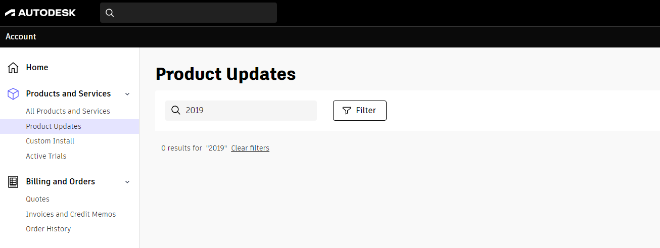 How to find old Inventor update on Autodesk Manage
