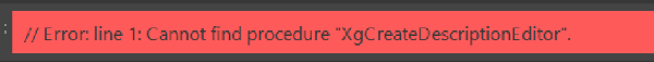 "Cannot find procedure" error when creating XGen Description in Maya