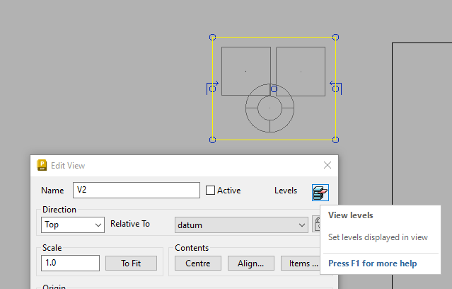 How to add extra solids or entities to an existing drawing view in PowerShape.