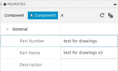 Part Number/Name changes between the browser and the parts list in a Drawing in Fusion