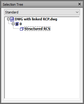 RCP file structure is not displayed in Selection Tree when DWG file with linked point cloud is ...