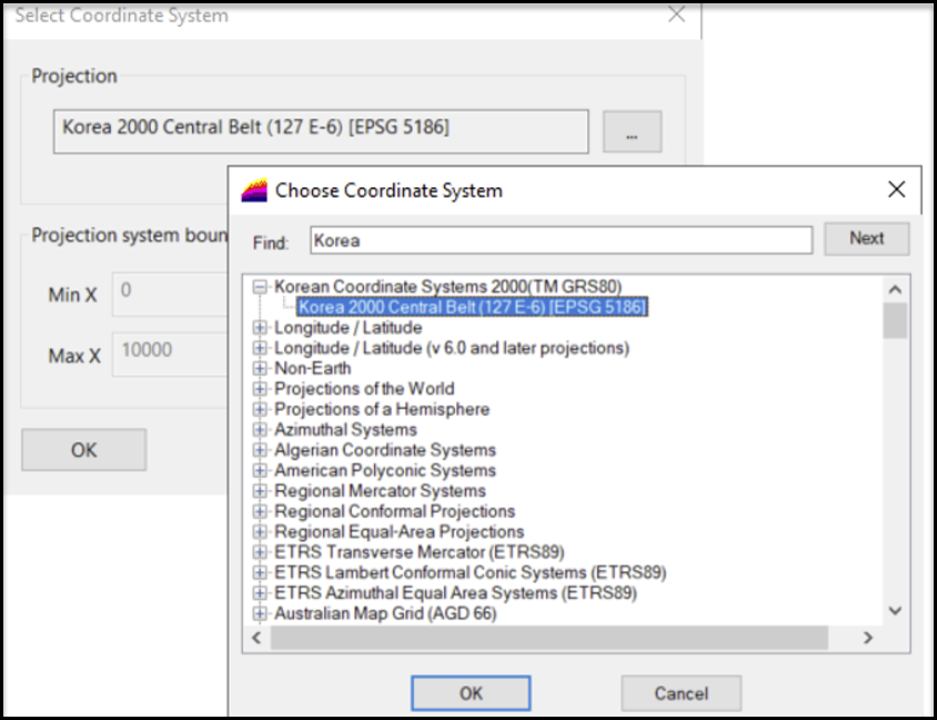 如何在InfoWorks ICM和InfoWorks WS Pro中手动添加缺少的坐标系