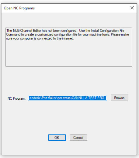 "The MultiChannel Editor has not been configured........... Make sure that your computer is to ...