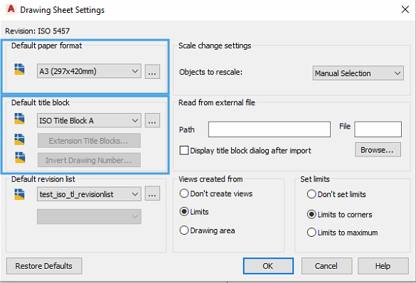 Update Title and Revision list path to custom path in AutoCAD Mechanical