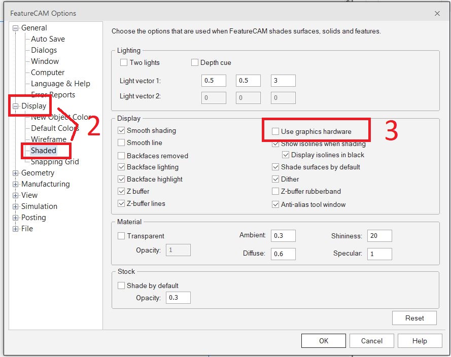 Crash or lock up when selecting Tool Manager in FeatureCAM
