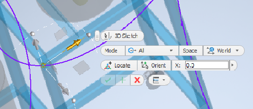 How to edit a 3D spline in Inventor