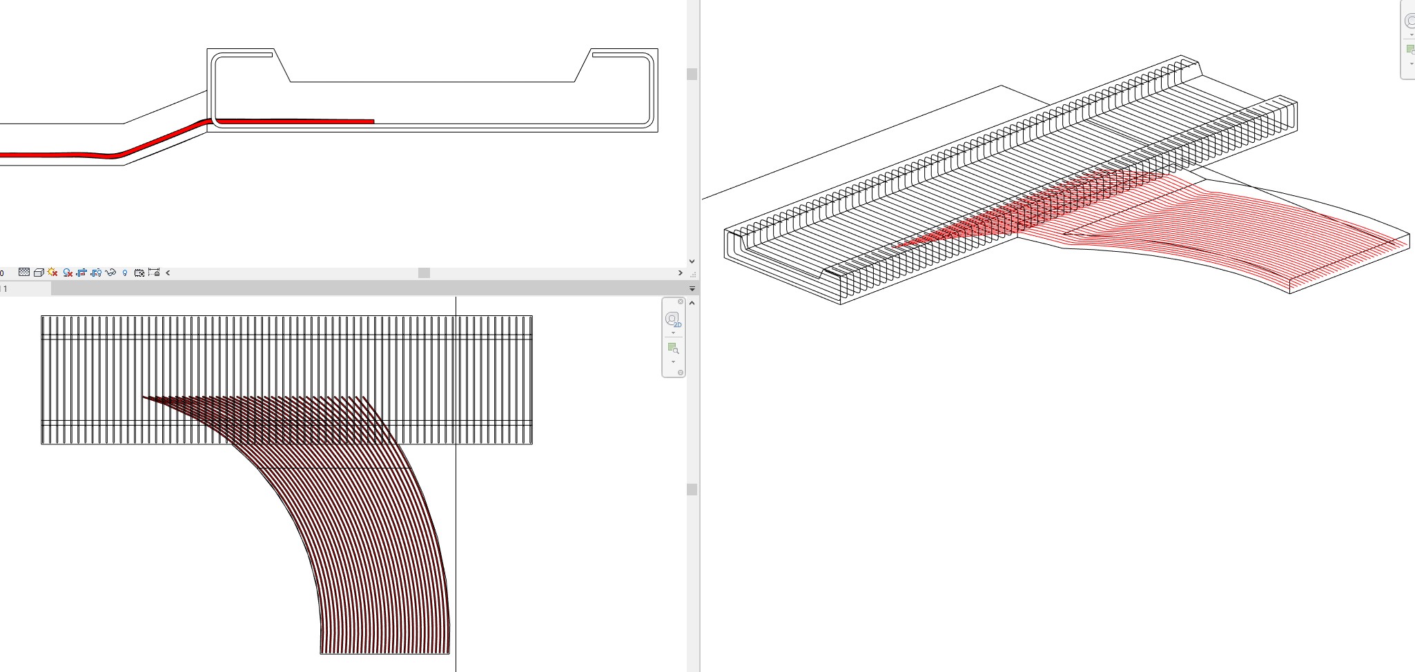 How to model a bent bar in two planes in Revit
