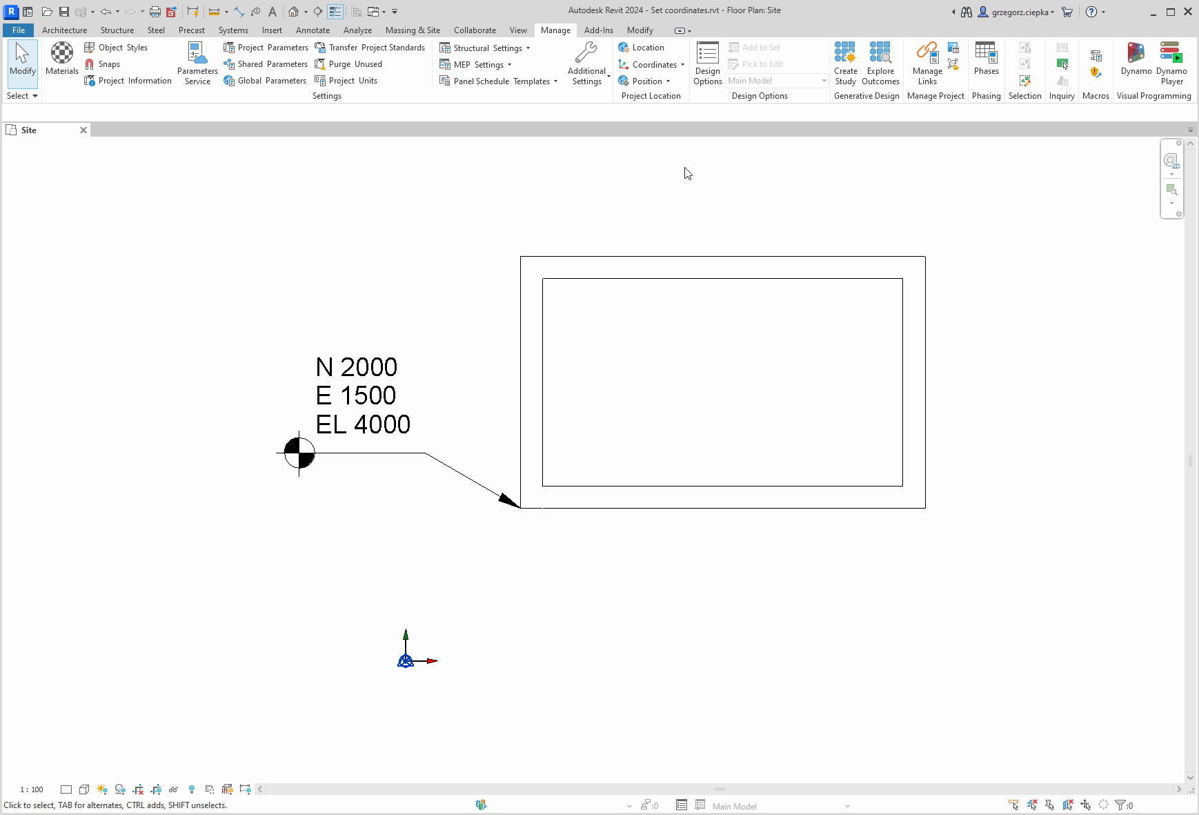 How to change the position of a model in Revit?