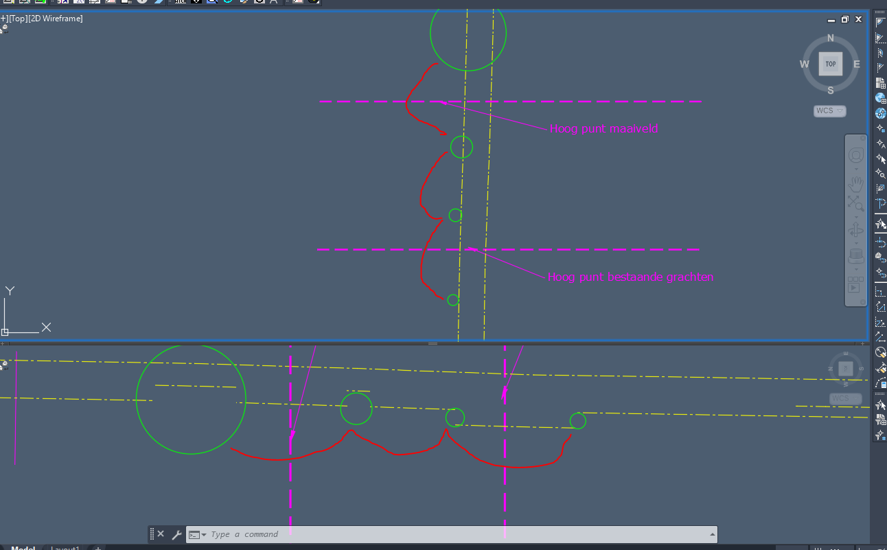Civil 3D objects display broken with offset in Civil 3D