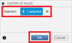 How to find the center of mass in Autodesk Fusion
