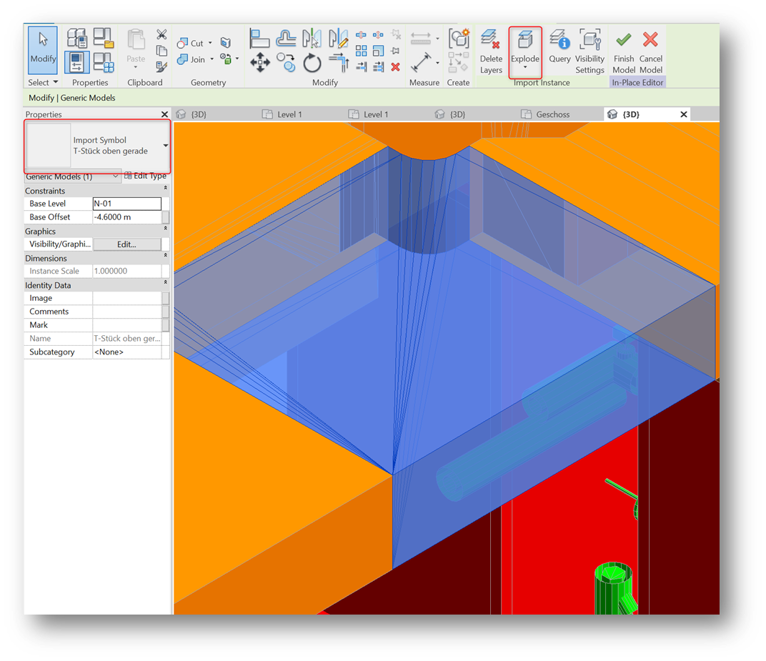 Unable to host a face based family on imported IFC model in Revit