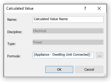 Parameters containing a dash cannot be selected for a panelboard schedule calculated value in Revit