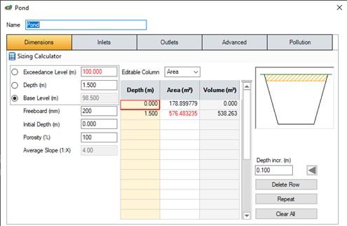 How To Calculate Pond Slope in InfoDrainage