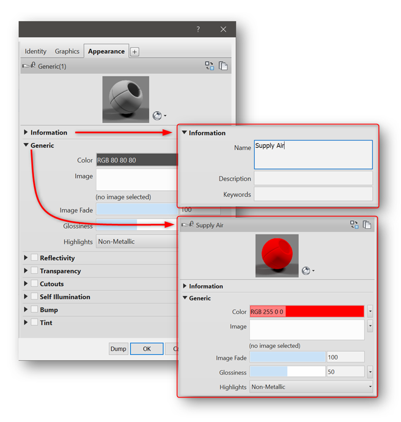 When a cross section is created through duct or pipe straight segments ...