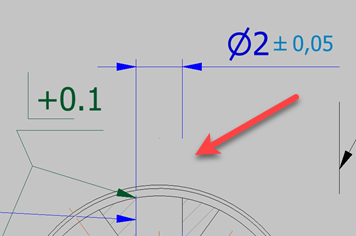 Dimensions or leaders with interrupted extension lines in some Inventor ...