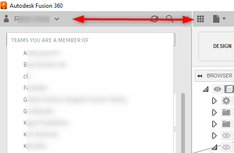 "Opening cannot continue. Application [...] is stored on different hub" message in Fusion