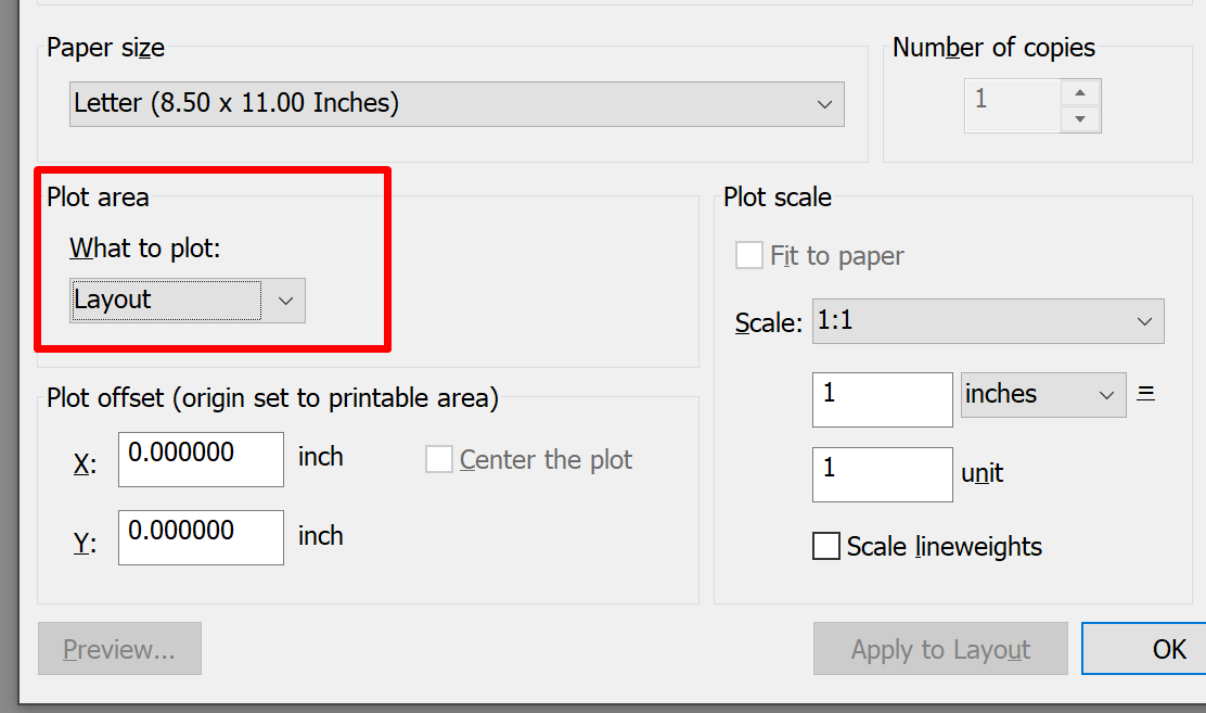 Drawings are scaled incorrectly when plotting to hard copy from AutoCAD