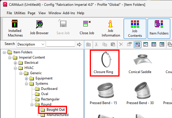 How to create a Closure Ring item for round duct pipes in Fabrication