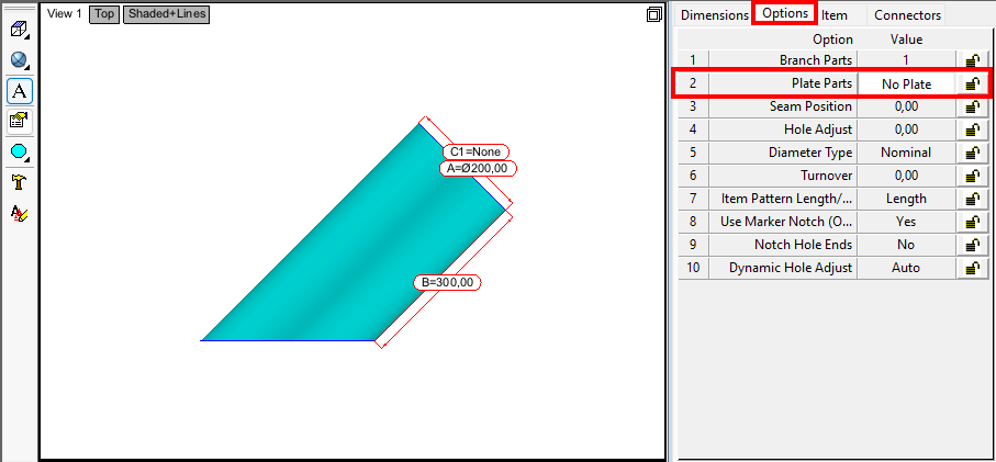 How to create a Round Collar item with a 45-degrees angle in Fabrication