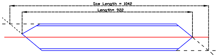 Saw Cut List shows longer size than the beam length in Advance Steel