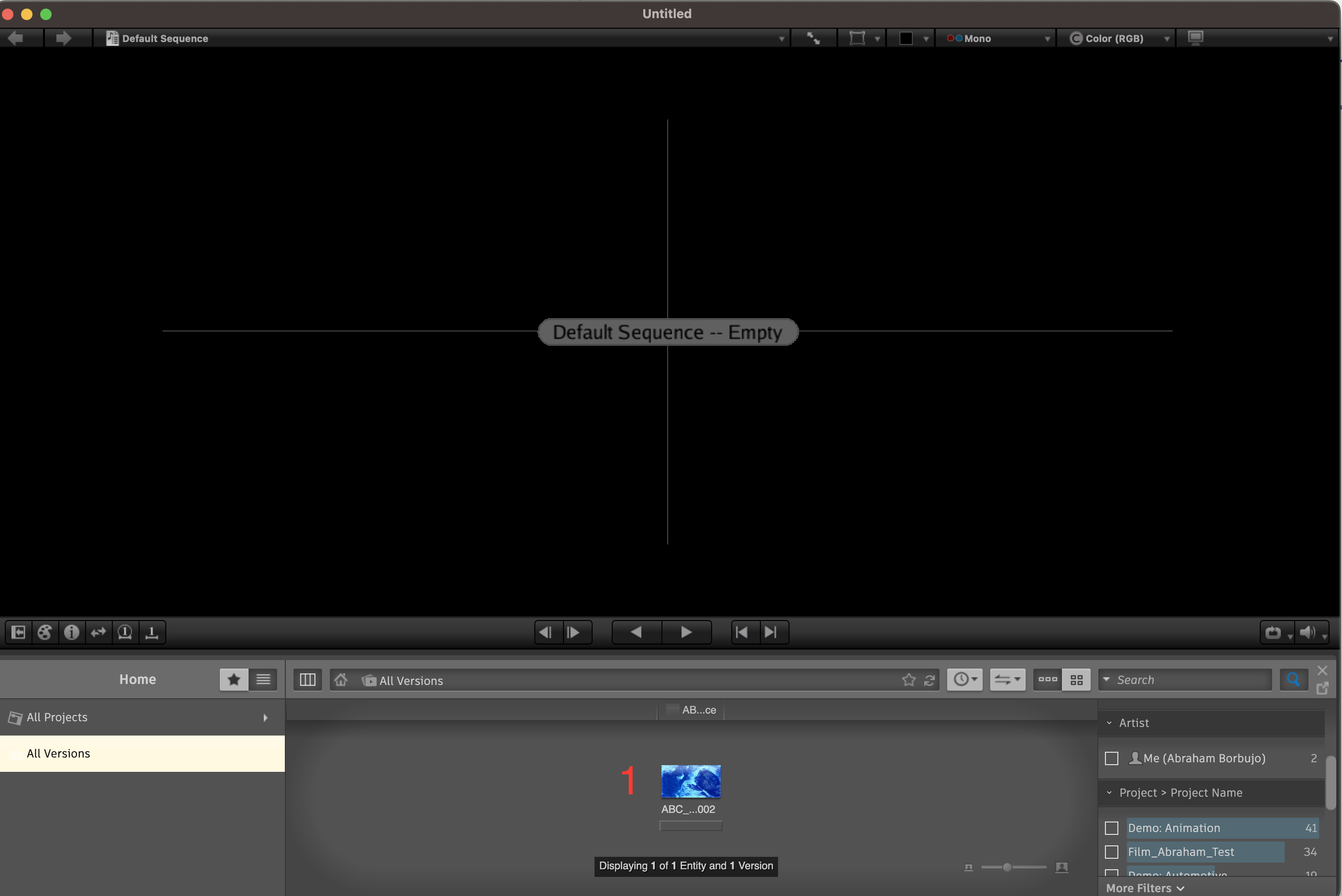 How to show cuts in the browser panel in ShotGrid RV