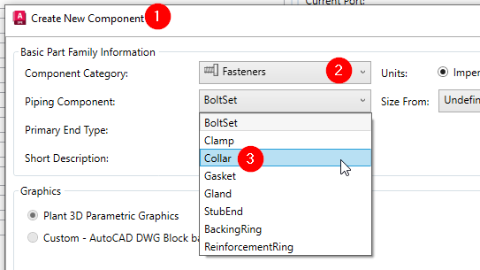 Custom collar is not added to lapped flange connections in AutoCAD Plant 3D