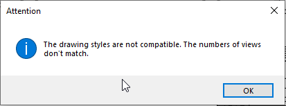 "The drawing styles are not compatible..." when applying another ...