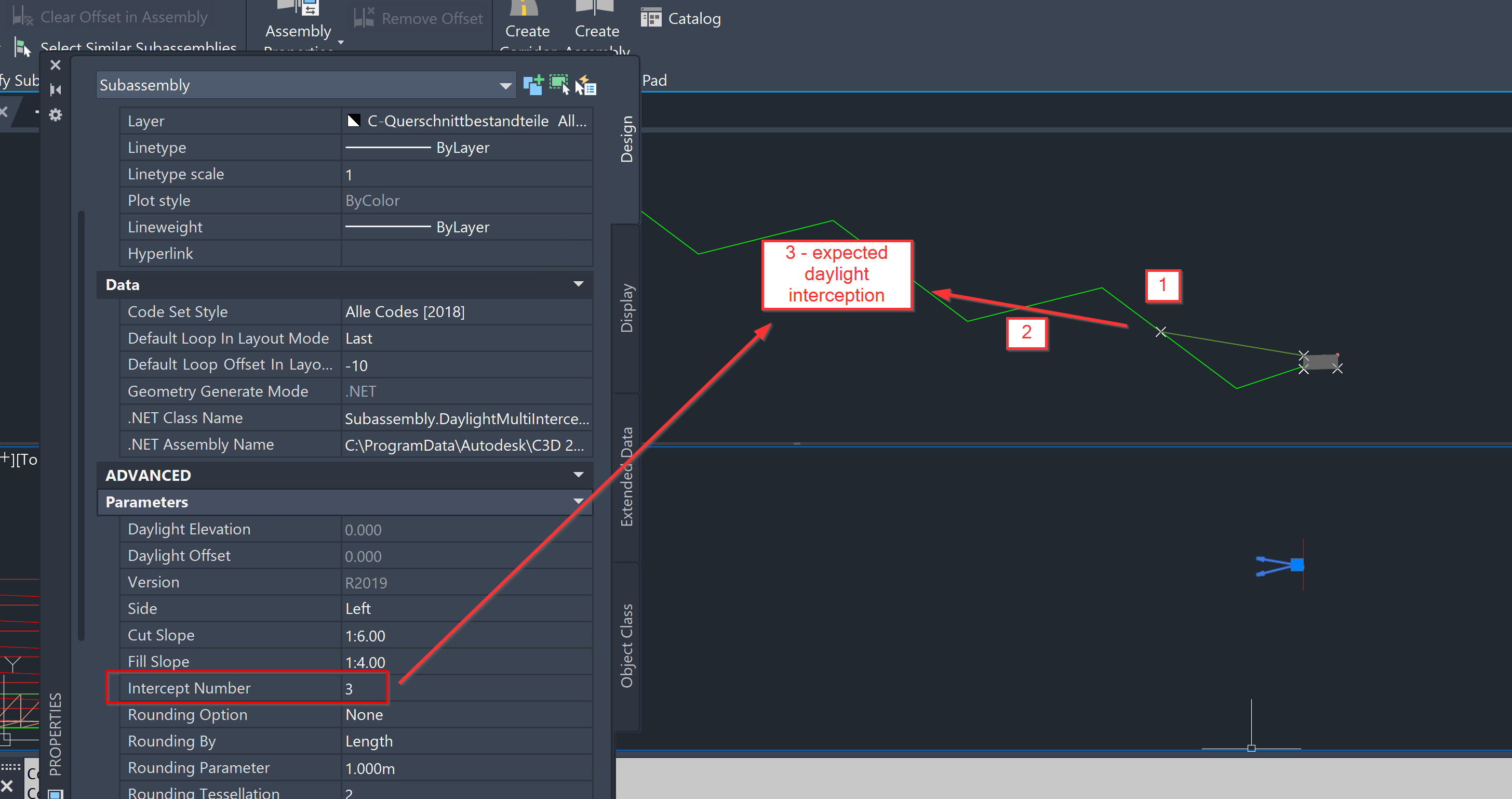 "DaylightMultiIntercept" subassembly does not recognize the ...