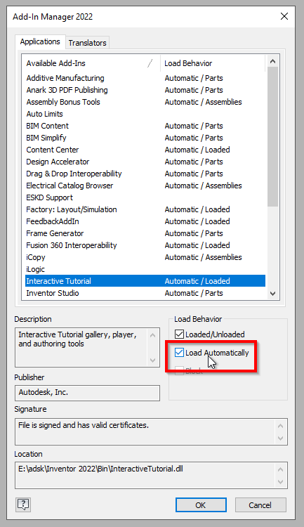 "Could not start the Autodesk Desktop Connect..." on Inventor start