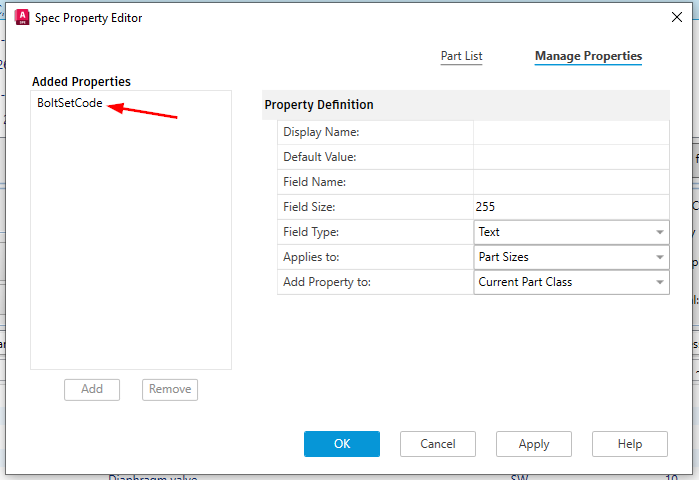 Custom Property Is Not Listed When Trying To Use A Spec Filter In The