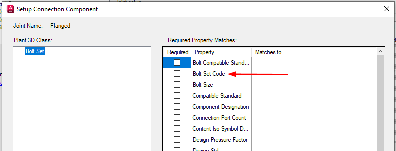 Custom property is not listed when trying to use a Spec Filter in the piping connection settings ...