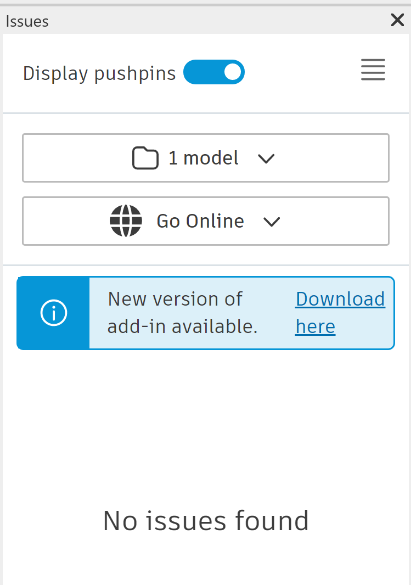 "New version of add-in available" when attempting to display Issues in ...
