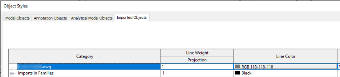 Unable to remove DWG from Object Styles in Revit