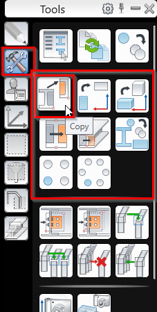 Using the AutoCAD or the Advance Copy commands in Advance Steel