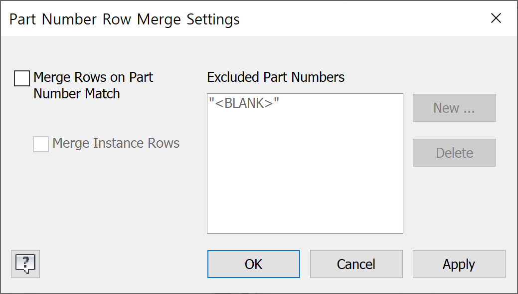 The BOM is displaying properties value as 'Varies' in Inventor