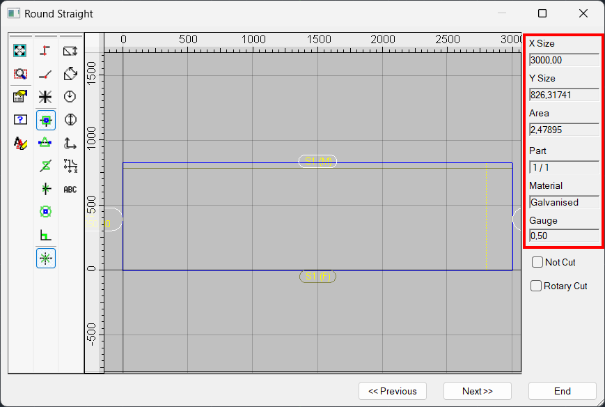 CADmep에서 항목의 개발 부품 크기를 검색하는 방법