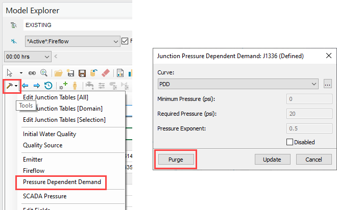 "Fire-Flow Data Warning: pressure demand junction is excluded" in ...