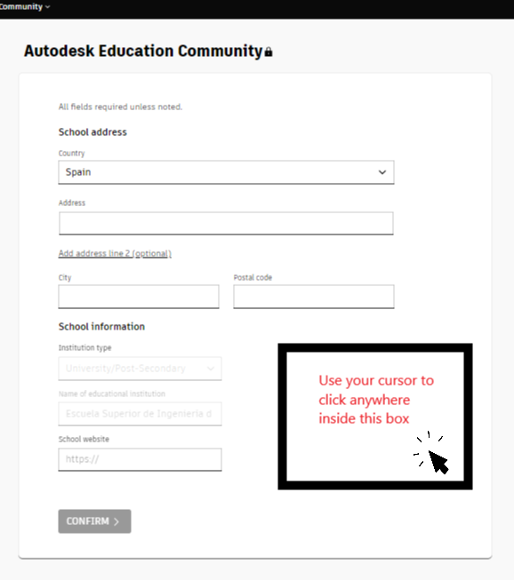 Education Plan: "Confirm" or "Continue" button is disabled on the ...