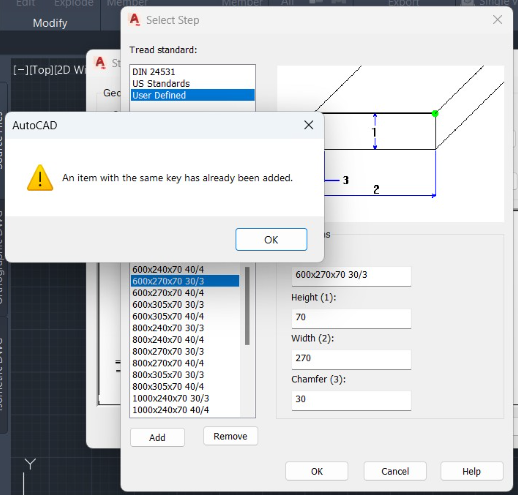 "An item with the same key has already been added" error message when ...