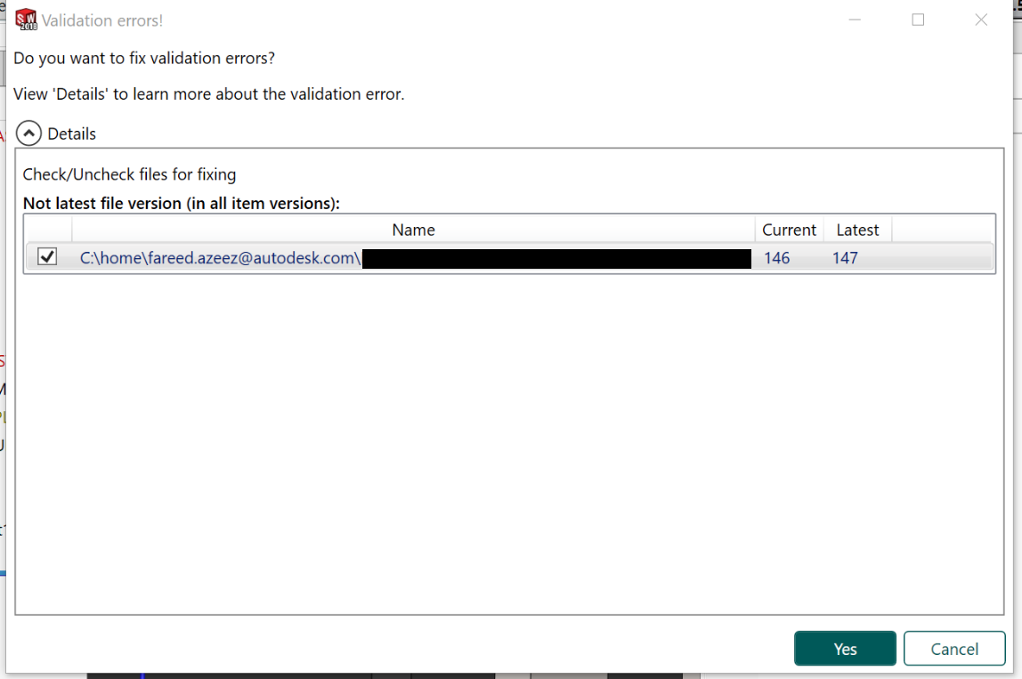"Validation Error" when downloading latest version of item from Upchain ...