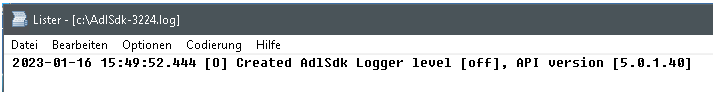 Disable creation of AdlSdk.log files and background of these logfiles ...