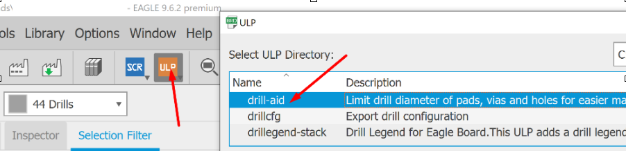 Not all drill marks are exported in the DXF in EAGLE
