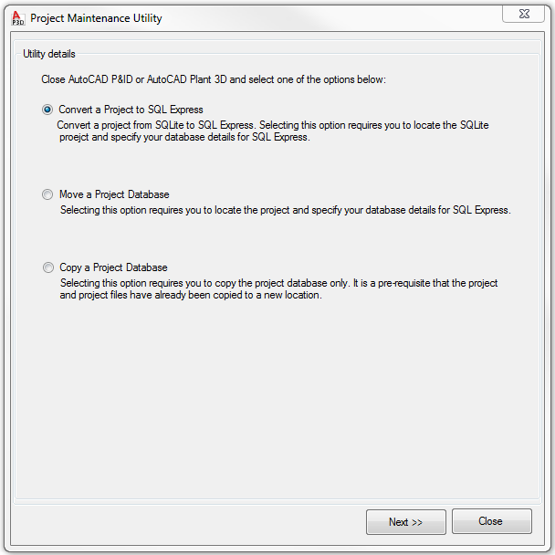 How to export the databases of a collaboration project to local SQL Server in AutoCAD Plant 3D