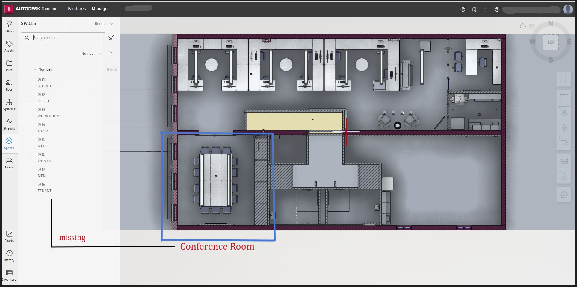 Certain spaces or rooms of a Revit model are not visible when imported ...