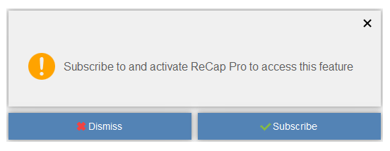 "Subscribe to and activate ReCap Pro to access this feature" when using ...