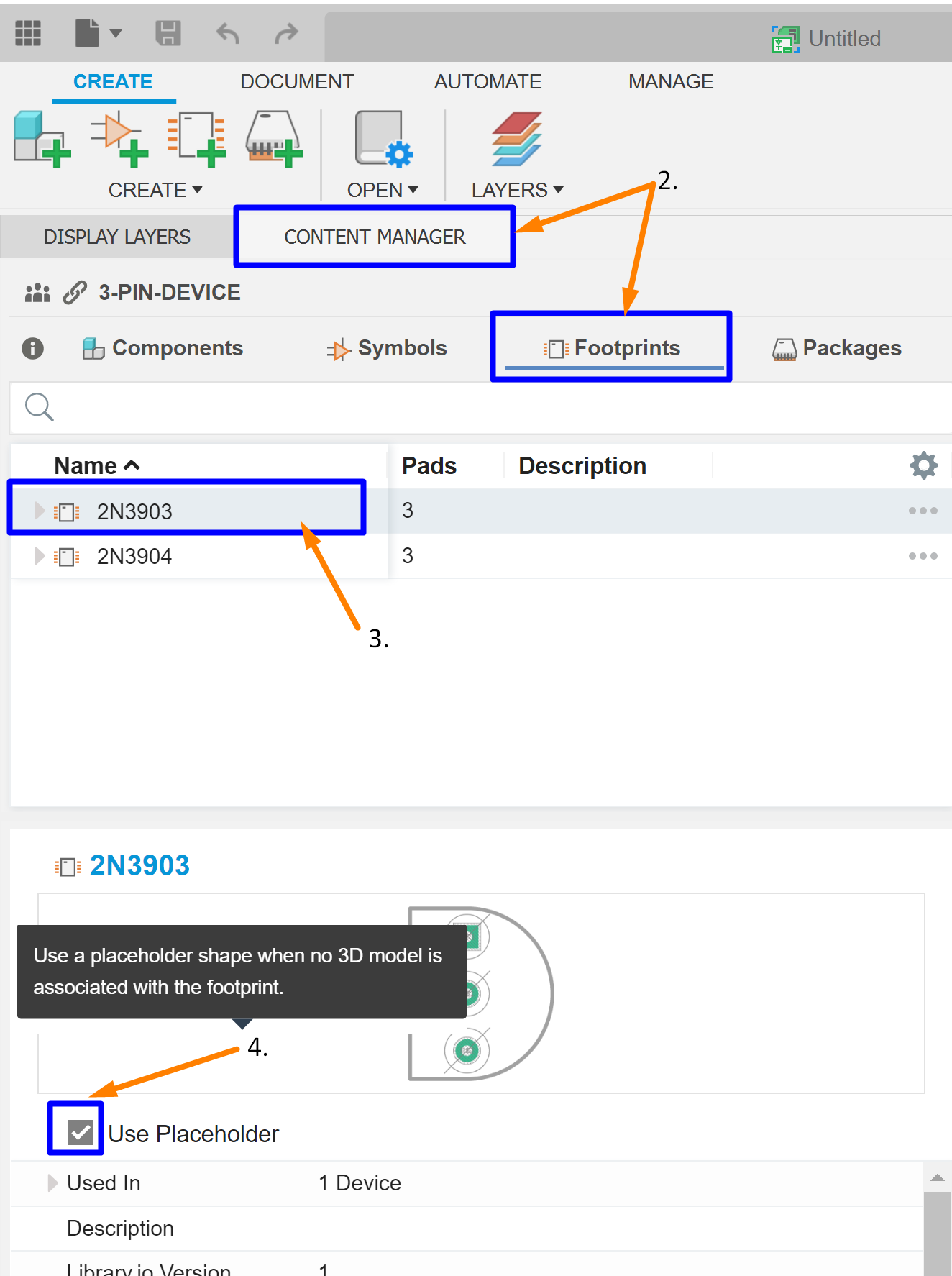 How to turn placeholder option on or off in library editor in Fusion ...