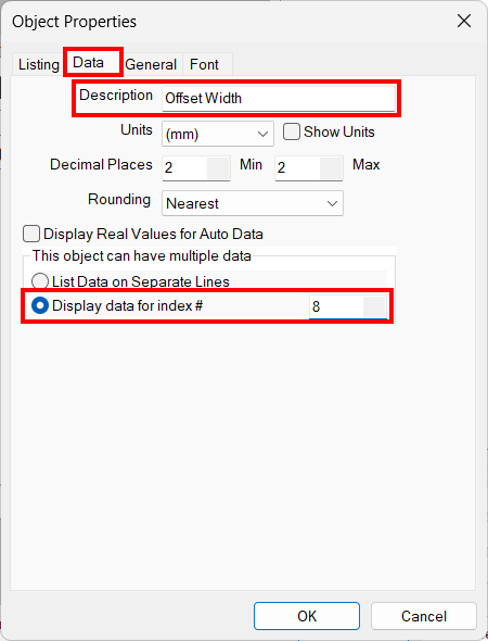 Unable to print Taper Offset information on Labels in CAMduct