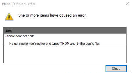 "Cannot connect parts. No connection defined for end.. Mixed Auto ...