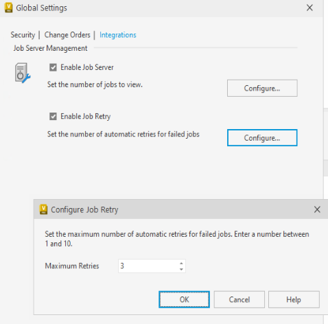 How to configure that the jobs automatically retry in Vault